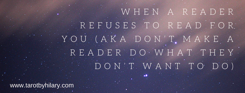 When a reader refuses to read for you (aka don’t make a reader do what ...